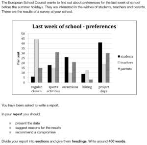 E-Matura | Writing | Report | Last school week - digbi.net