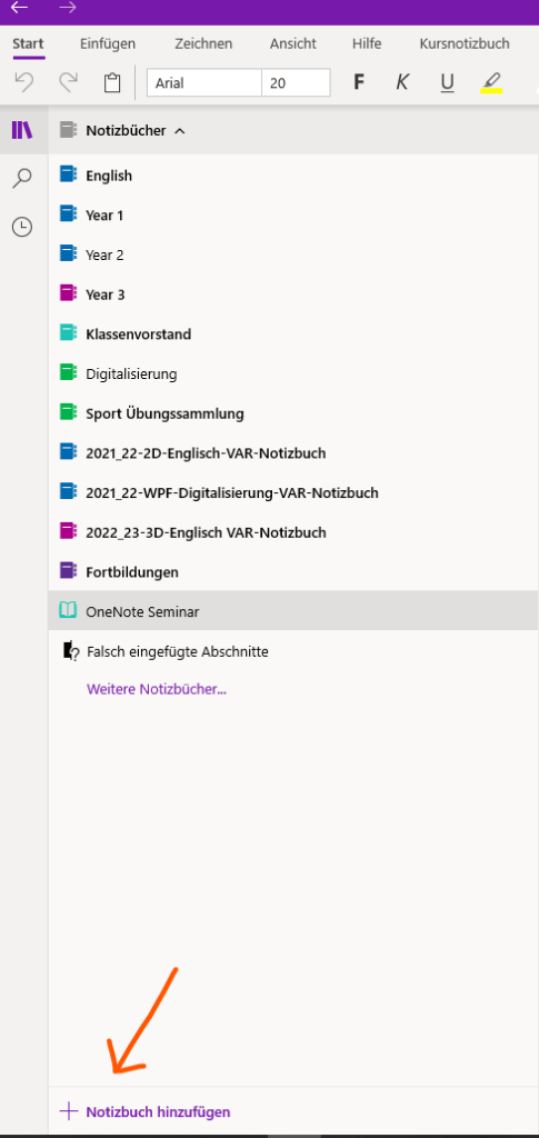 Notizbuch erstellen | OneNote - digbi.net